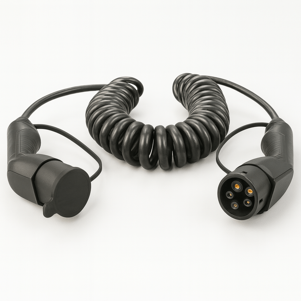 EVconnect Laddkabel Typ 2 Spiral – 11 kW 400 V 16 A 3-fas